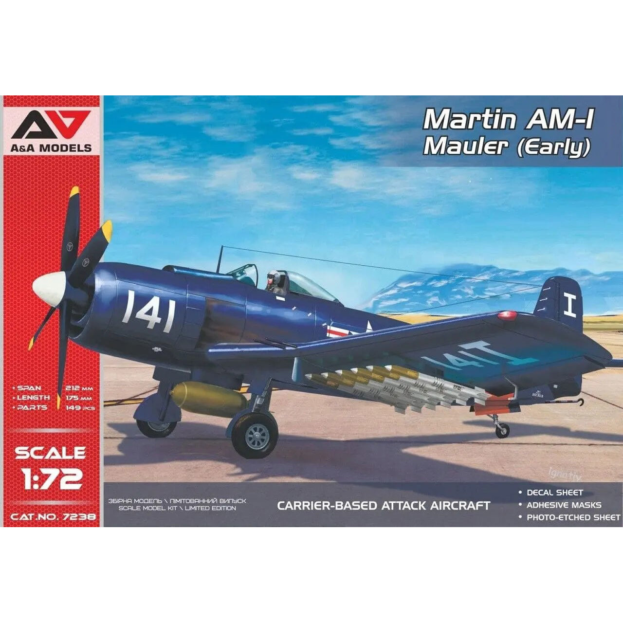 Martin Am 1 Mauler Early Aircraft Models Kit Scale 1:72 A&A Models AAM ...