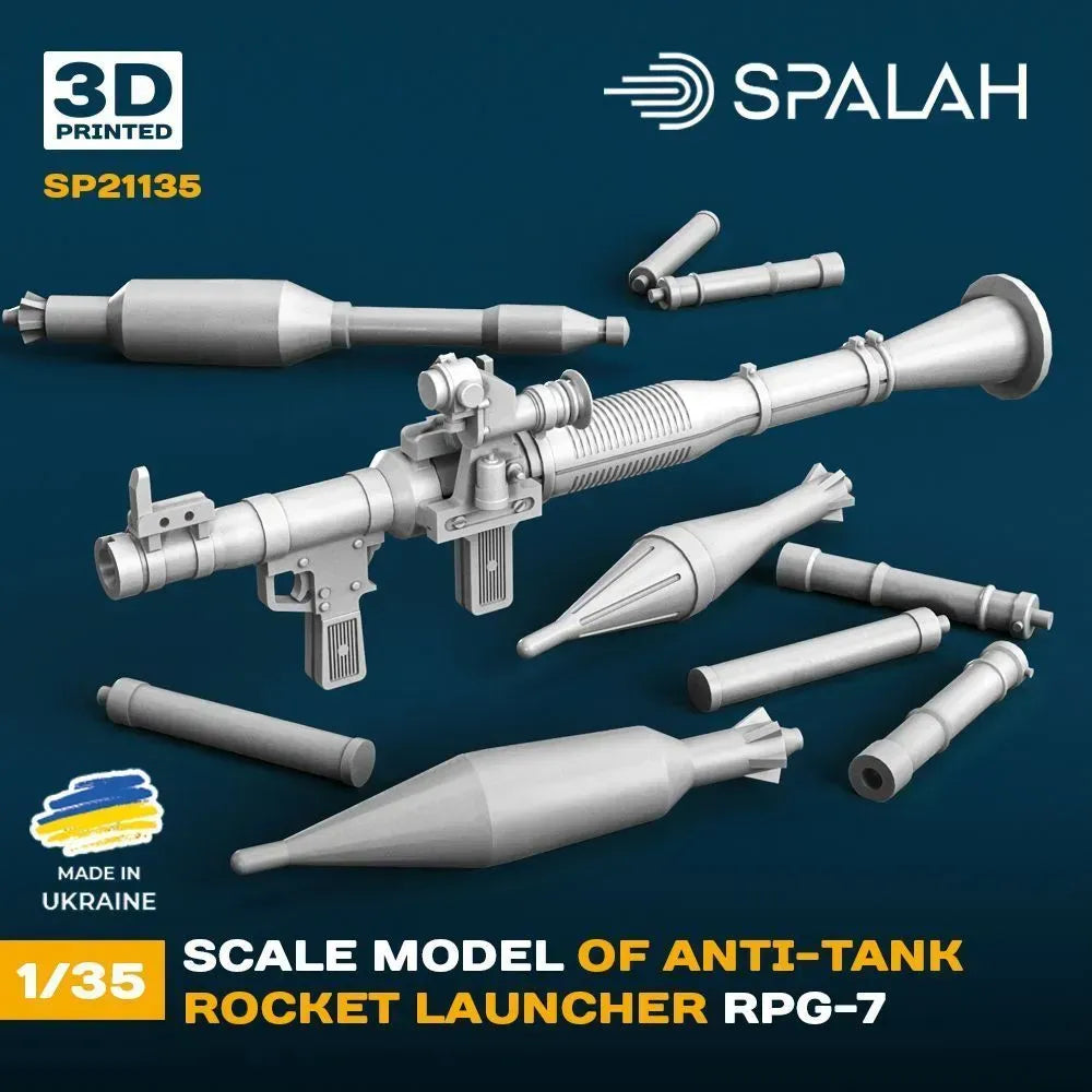 RPG-7 1/35 3D-Printed Resin Model | Spalah SP21135 – Plastic Models Kits